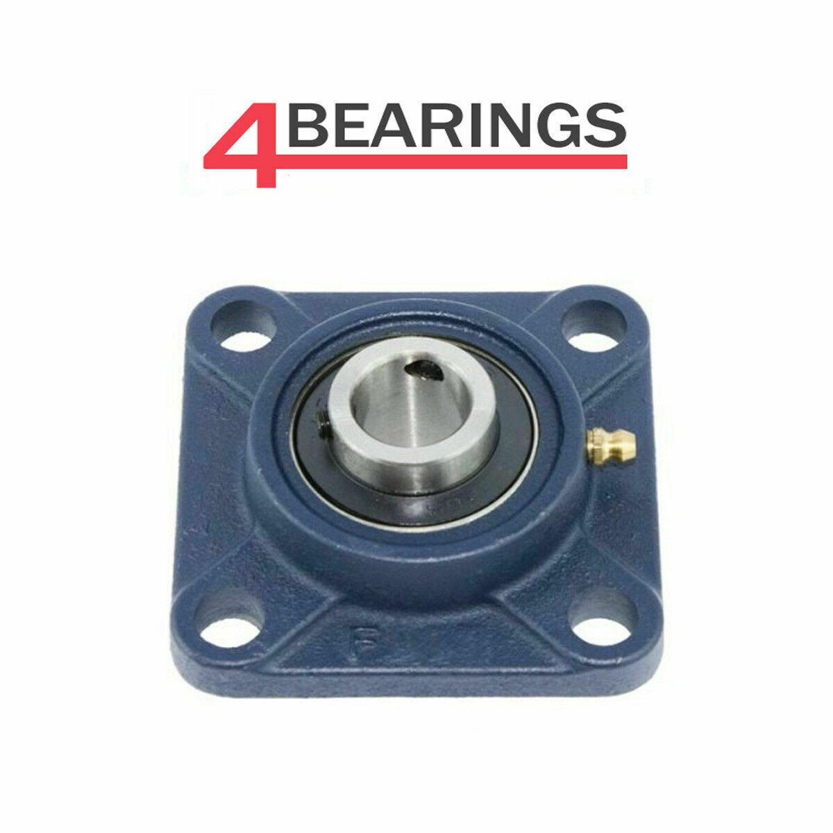 SF1.3/16 UCF206-19 4 Bolt 1.3/16" Square Flanged Unit with Grub Screw - 4bearings.co.uk
